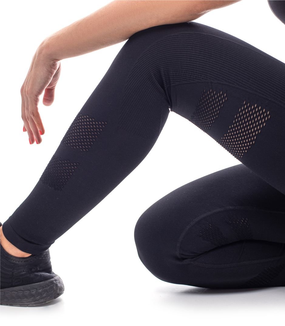Legging Feminina Preta Mesh Compression Seamless®
